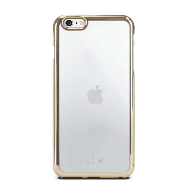 iphone SE 2020 Clear Case Cover Gold Edge - Brown-gsmprice