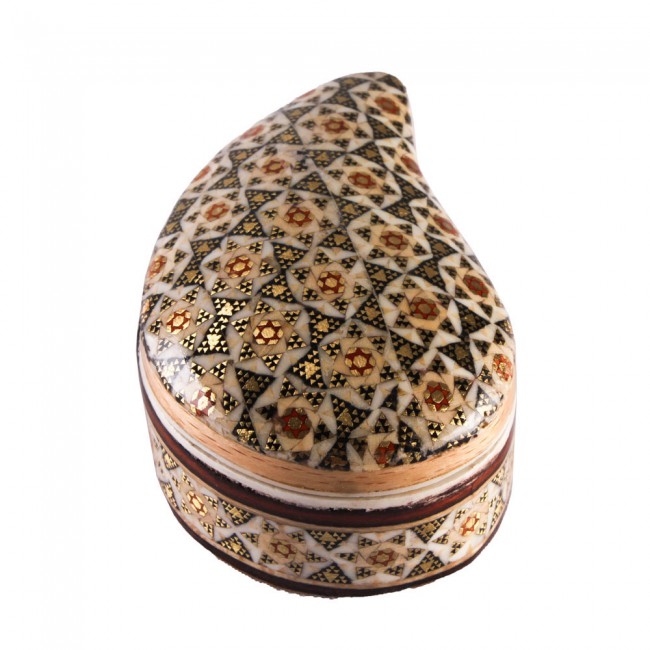 Persian Handmade Khatam Box In Cashmere Design