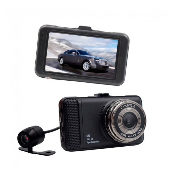Vehicle Blackbox Dvr New 4.3 Inch Dual Lens Dash Camera 1080P Car DVR